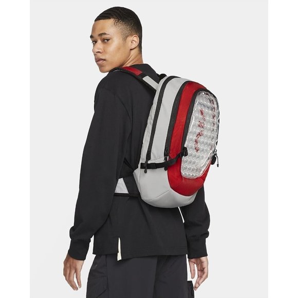 Nike | Bags | Nike Air Max Bubble Backpack Padded School Sport Grey ...